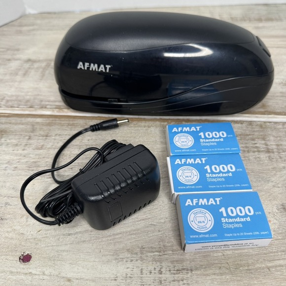 Office | Electric Stapler Afmat Black Full Strip Electric Stapler 25 ...